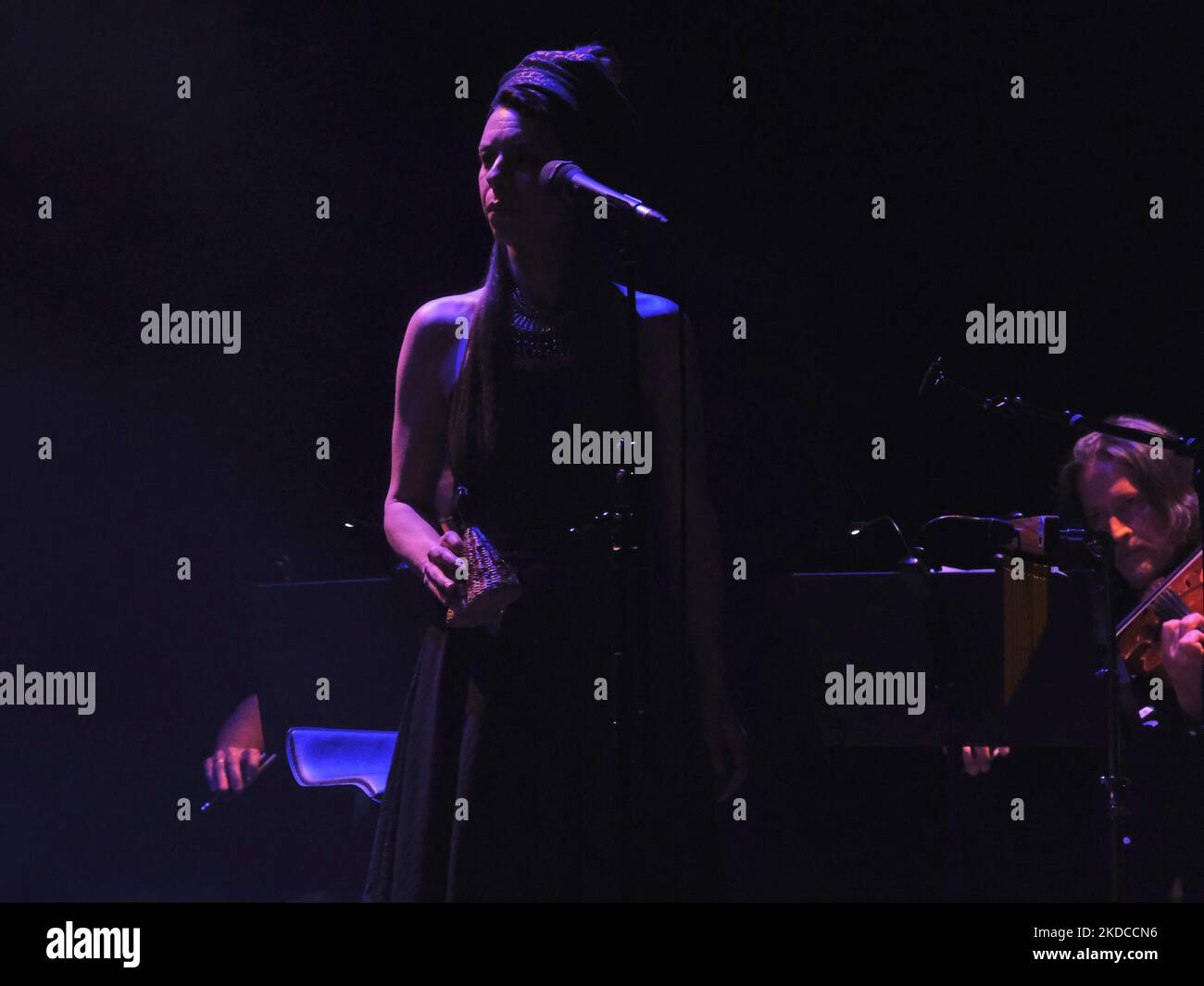 Amara during the Italian singer Music Concert Simone Cristicchi ...