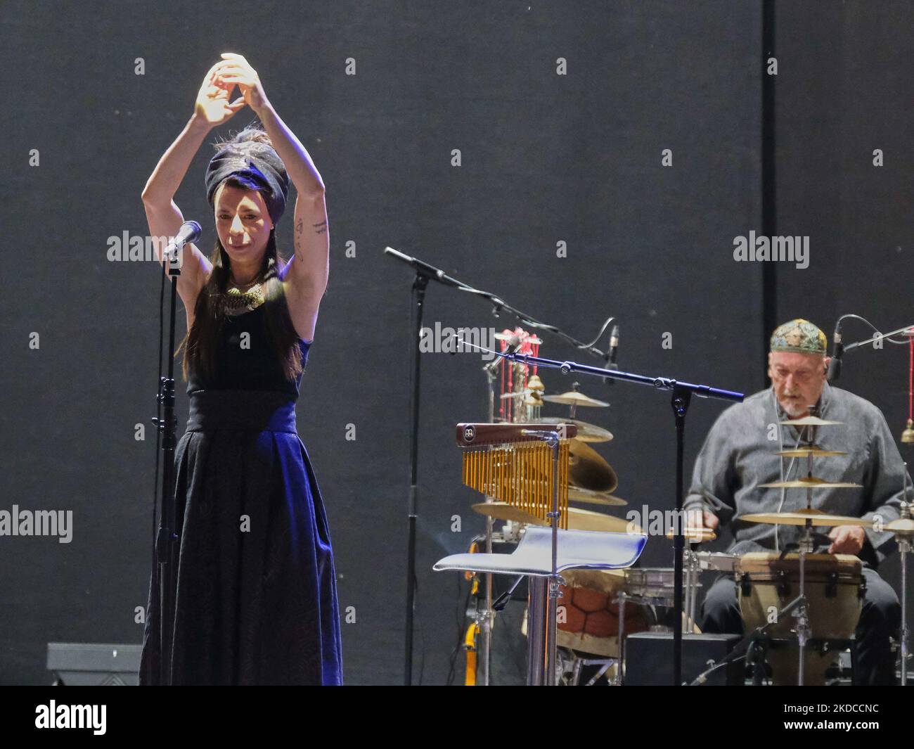 Amara during the Italian singer Music Concert Simone Cristicchi ...