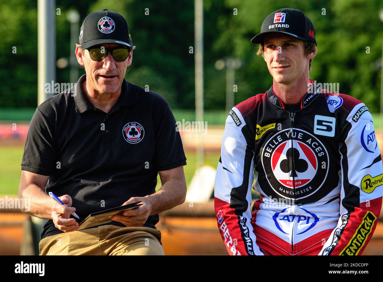 Mark Lemon (left) with Max Fricke during the SGB Premiership match ...