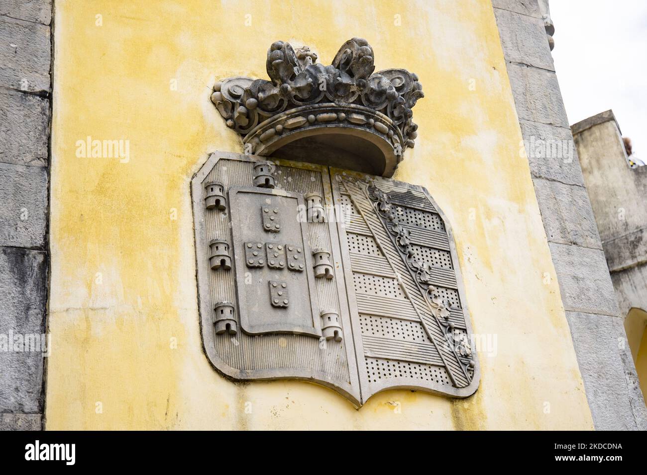 A Coat of Arms with the Houses of Braganca and Saxe-Coburg and Gotha on ...
