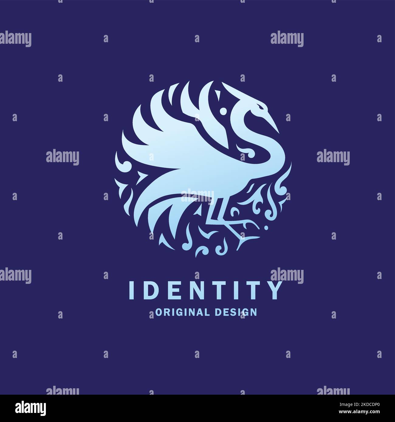 Blue light circle on dark Stock Vector Images - Alamy