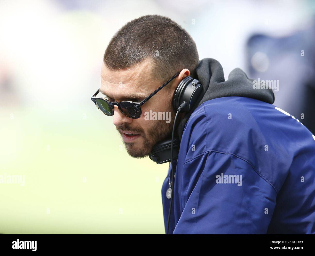 DJ Tony Perry before kick off during International Friendly between ...