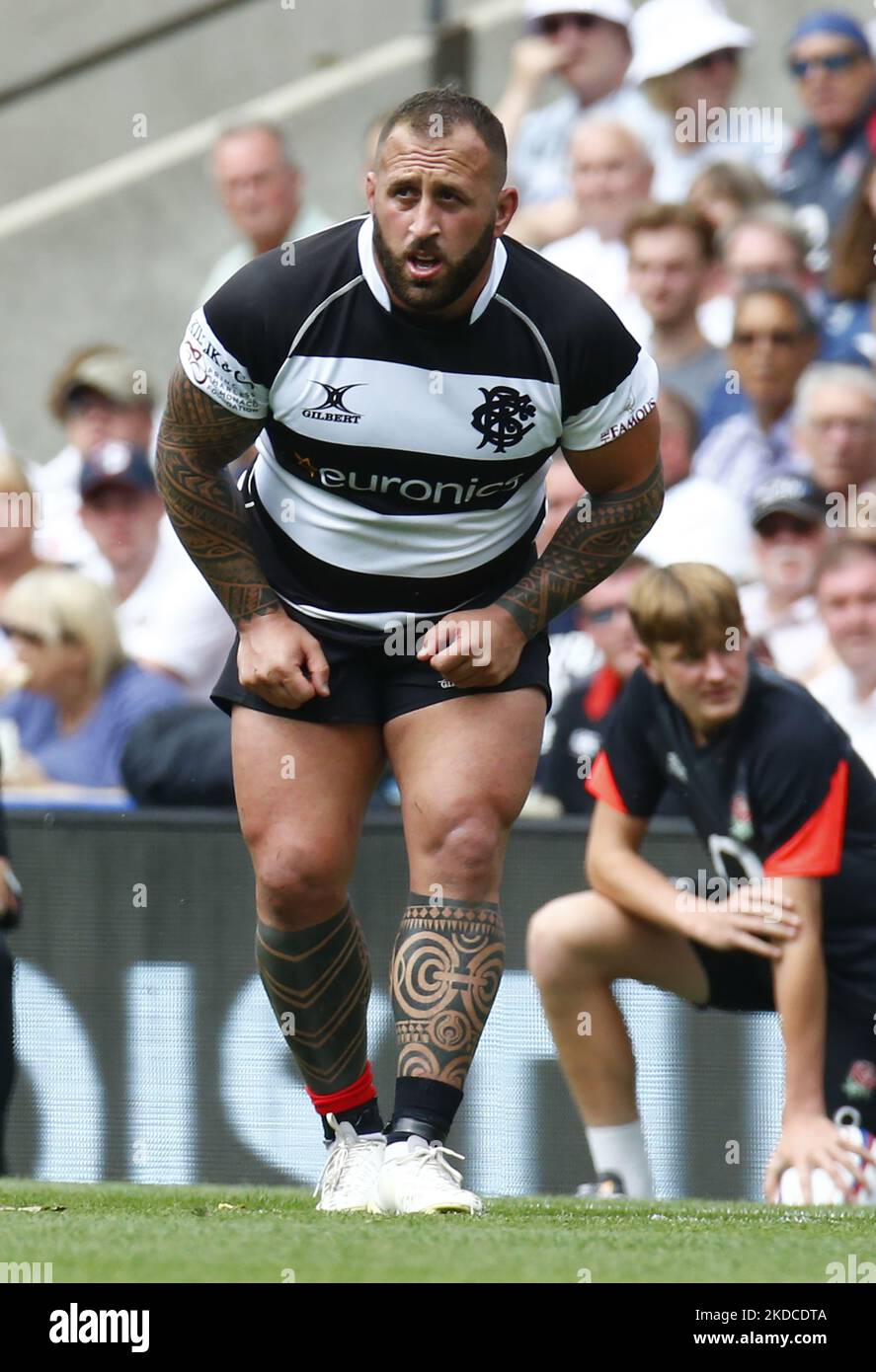 Beka Gigashvili(Toulon)of Barbarians F.C. during International Friendly ...