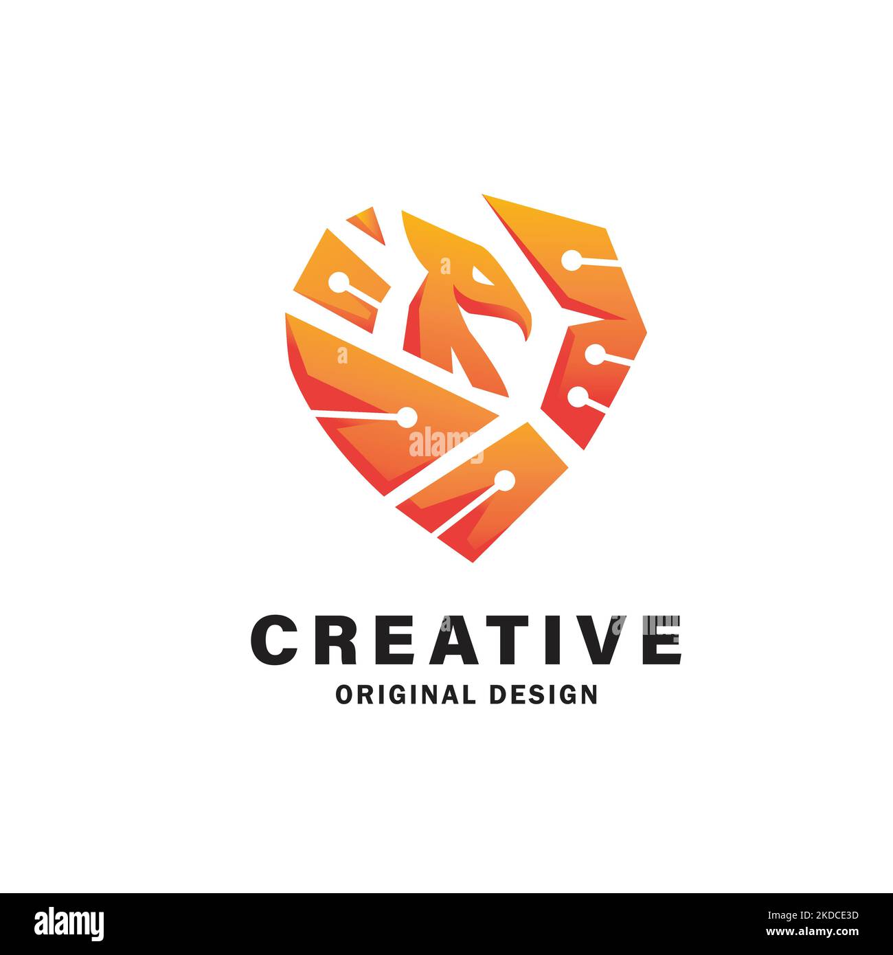 A dragon-shaped data science logo design on a white background with an ...