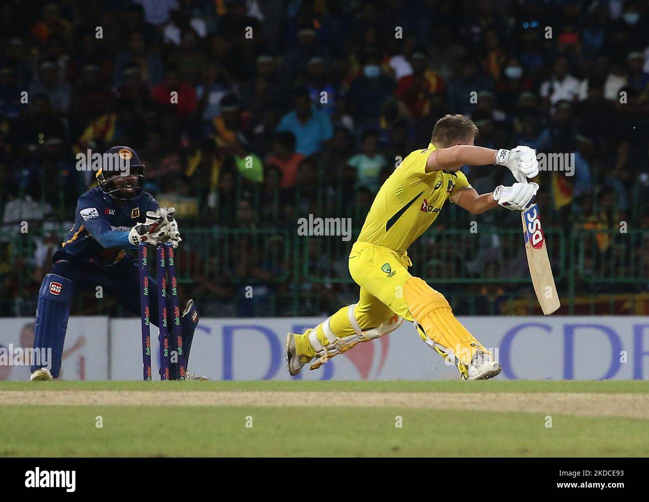 Sri Lanka's Wicketkeeper Niroshan Dikwella makes successfuly stump out ...