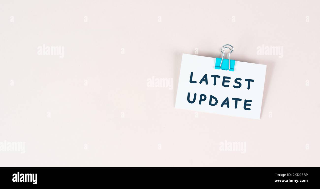 Latest update, new level, education and business concept, progress and ...