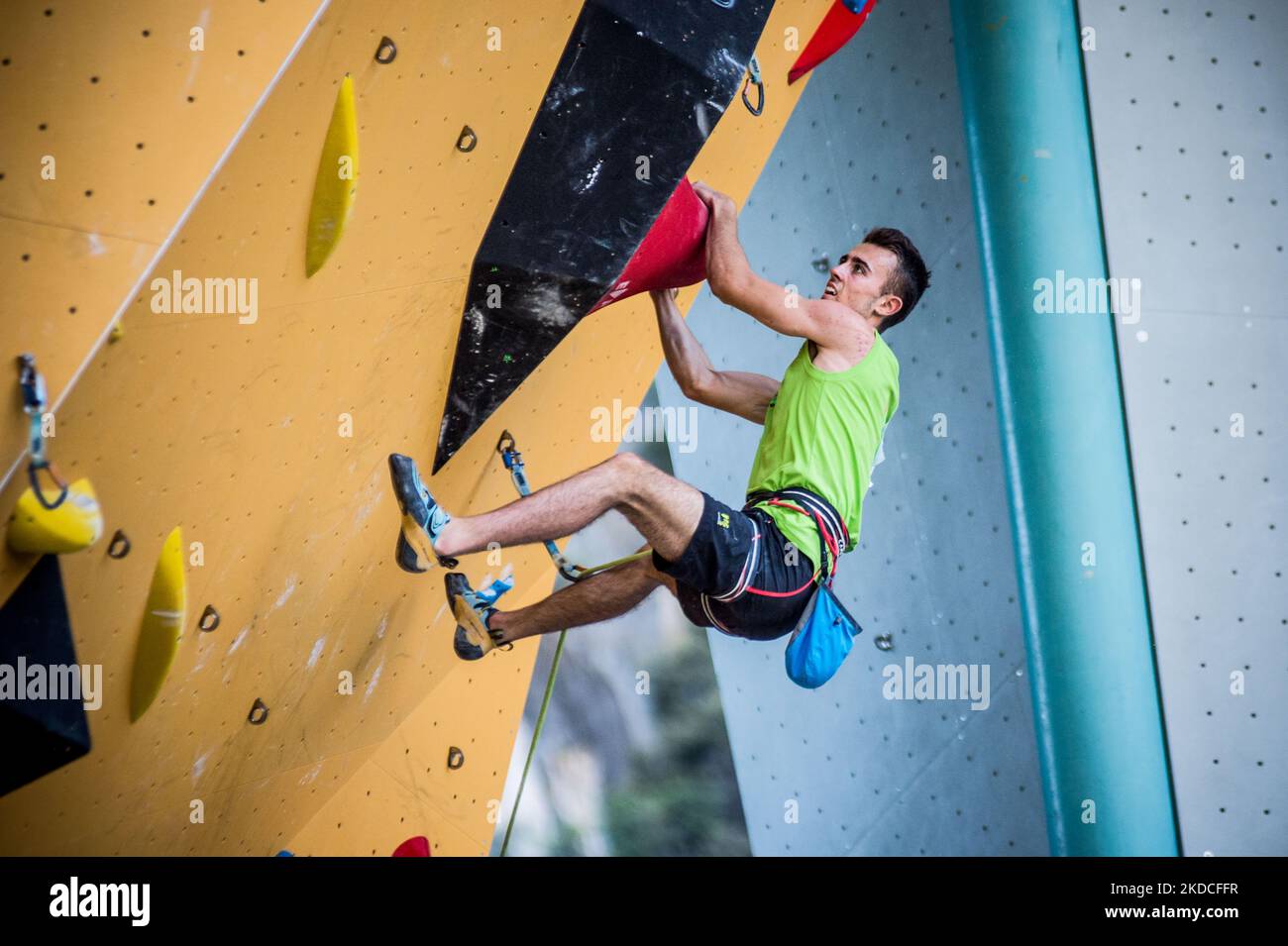 Giorgio Tomatis compete during the 2nd Coppa Italia Men's, Lead final ...