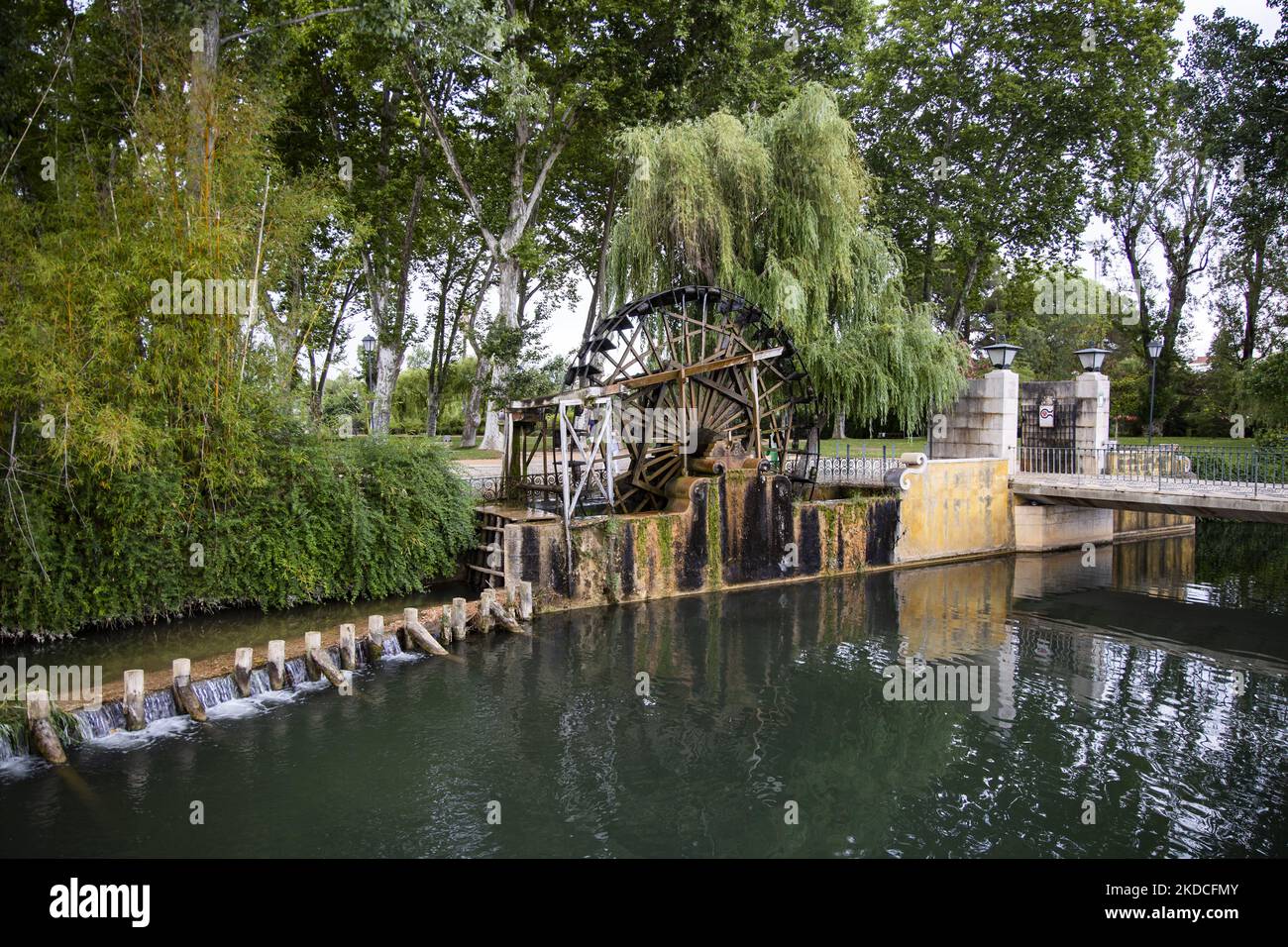 Water wheel in Tomar, Portugal on June 21, 2022. (Photo by Emmanuele ...