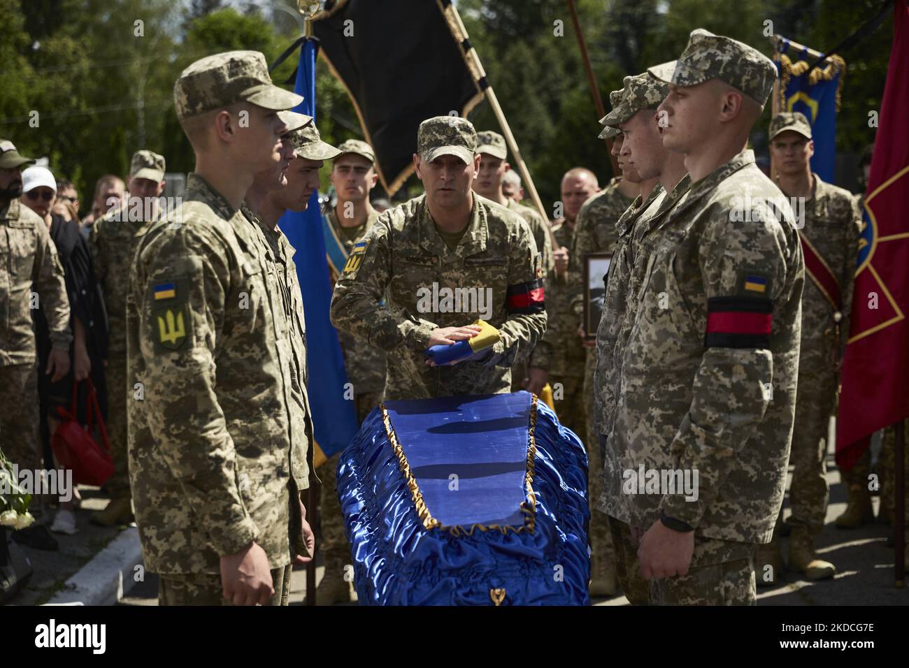Funeral ceremony of Ukrainian serviceman and politician Oleh Kytsyn on ...