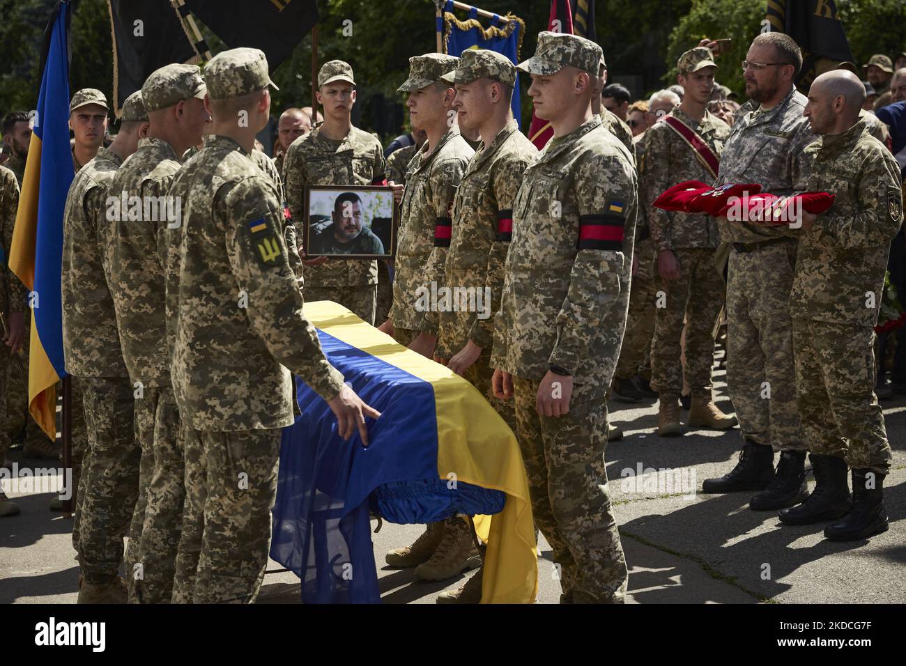 Funeral ceremony of Ukrainian serviceman and politician Oleh Kytsyn on ...