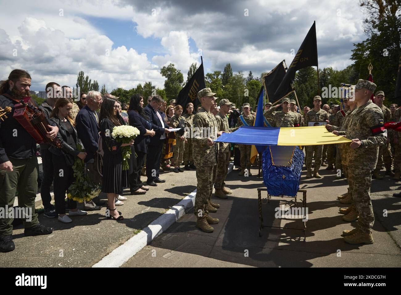 Funeral ceremony of Ukrainian serviceman and politician Oleh Kytsyn on ...