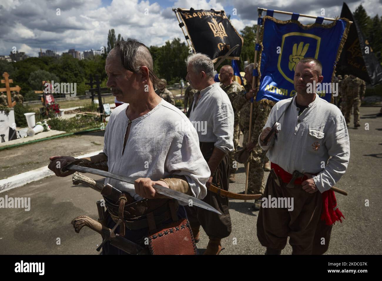 Funeral ceremony of Ukrainian serviceman and politician Oleh Kytsyn on ...