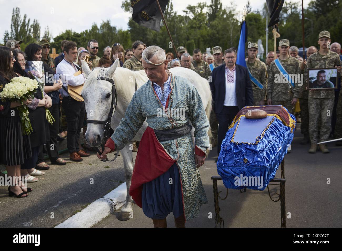 Funeral ceremony of Ukrainian serviceman and politician Oleh Kytsyn on ...