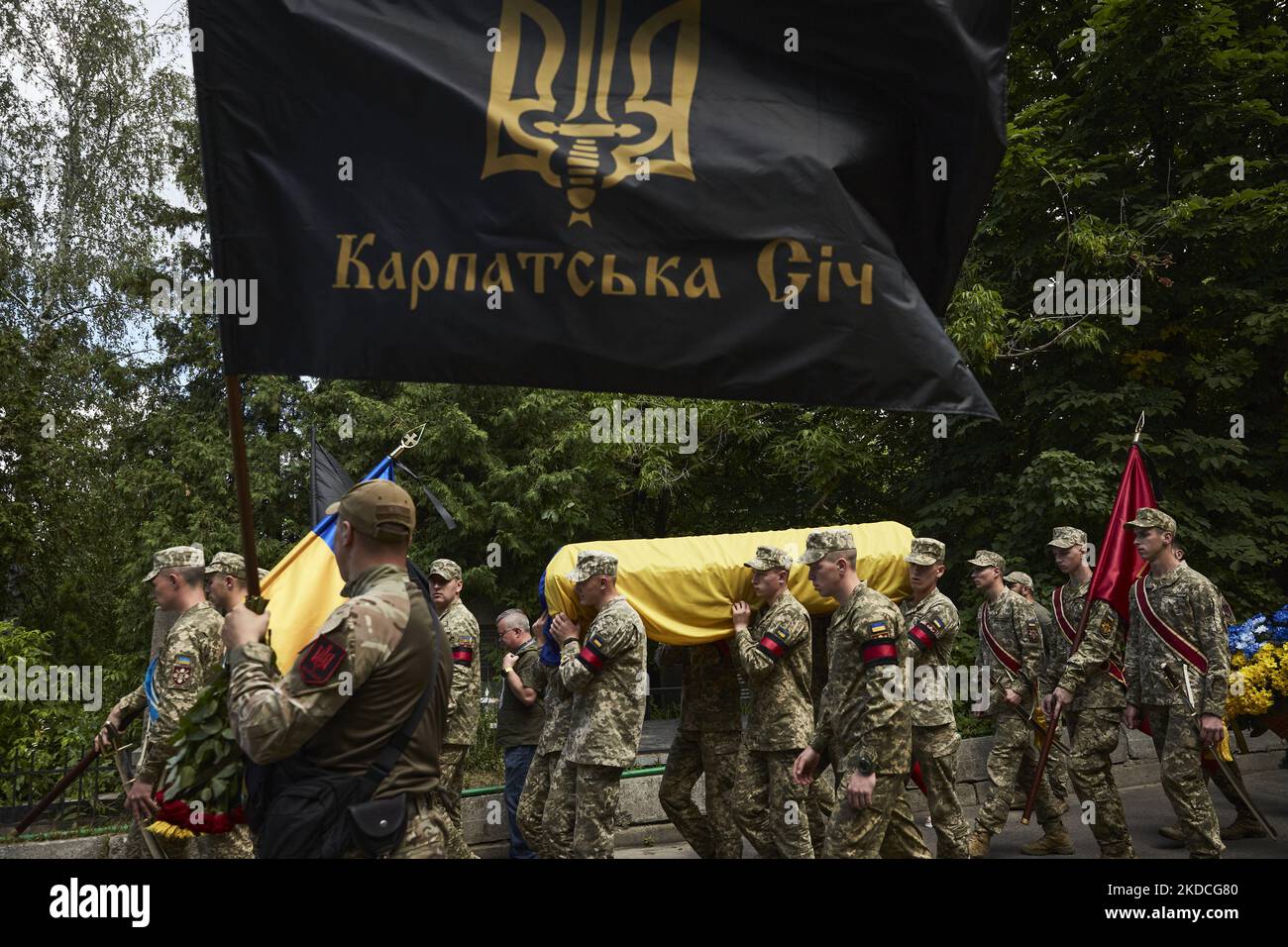 Funeral ceremony of Ukrainian serviceman and politician Oleh Kytsyn on ...