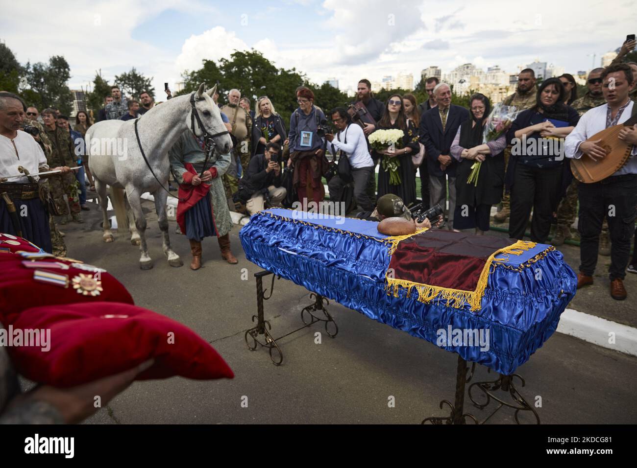 Funeral ceremony of Ukrainian serviceman and politician Oleh Kytsyn on ...