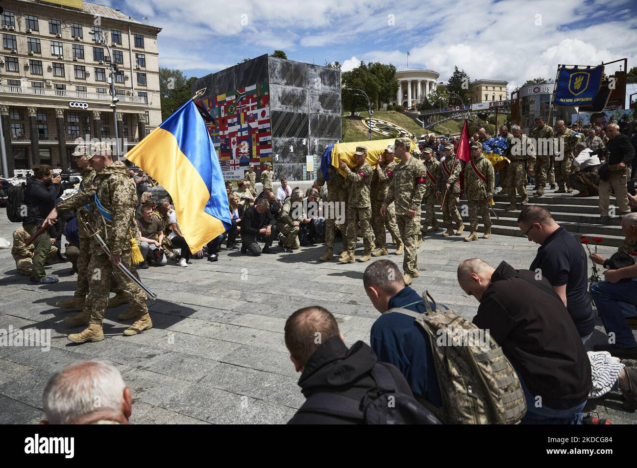 Funeral ceremony of Ukrainian serviceman and politician Oleh Kytsyn on ...