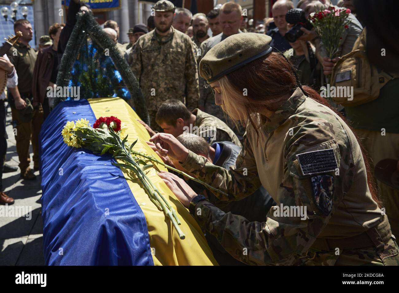 Funeral ceremony of Ukrainian serviceman and politician Oleh Kytsyn on ...