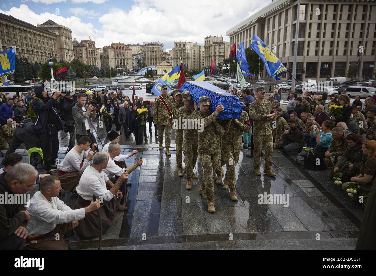 Funeral ceremony of Ukrainian serviceman and politician Oleh Kytsyn on ...