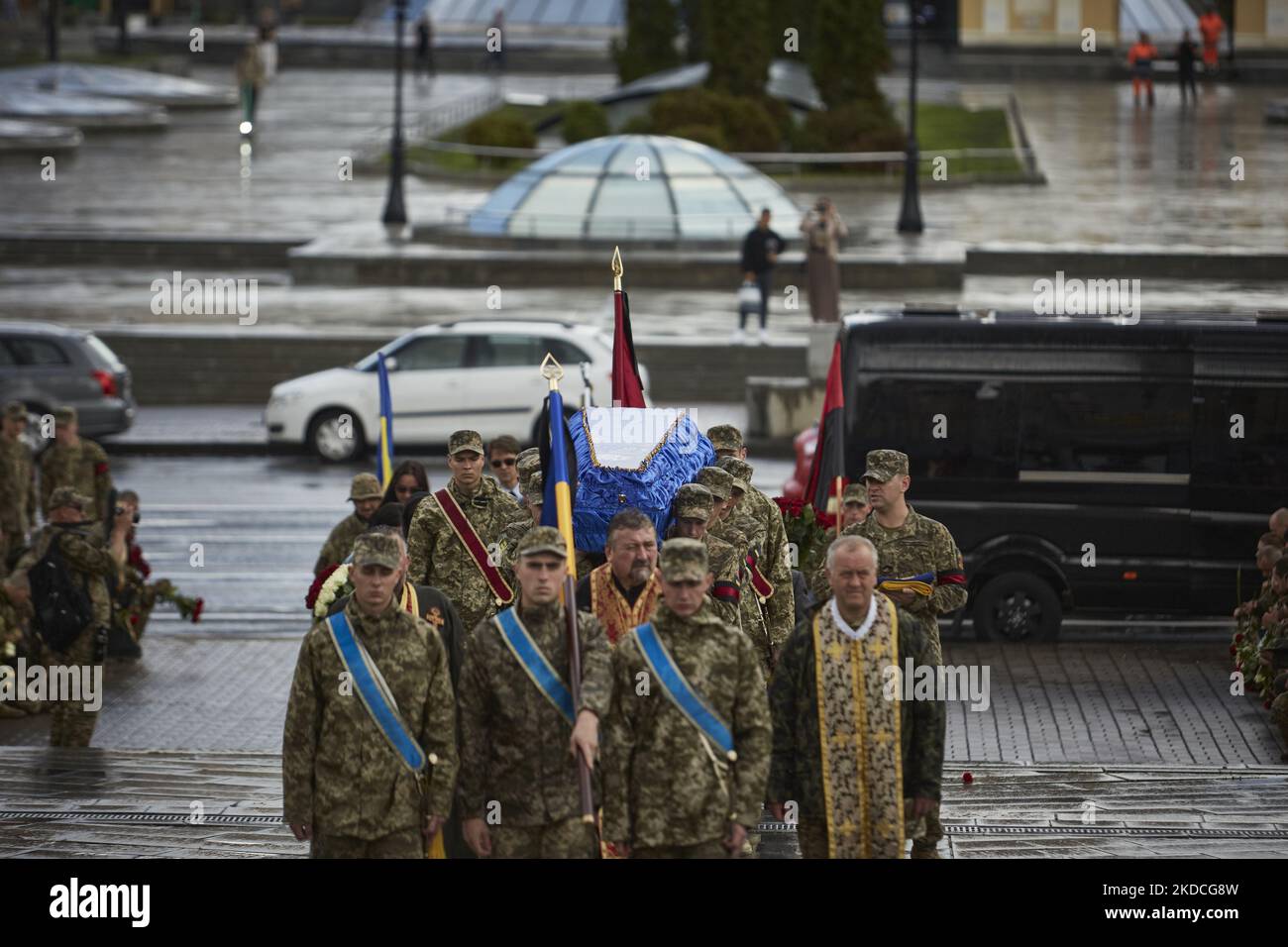Funeral ceremony of Ukrainian serviceman and politician Oleh Kytsyn on ...