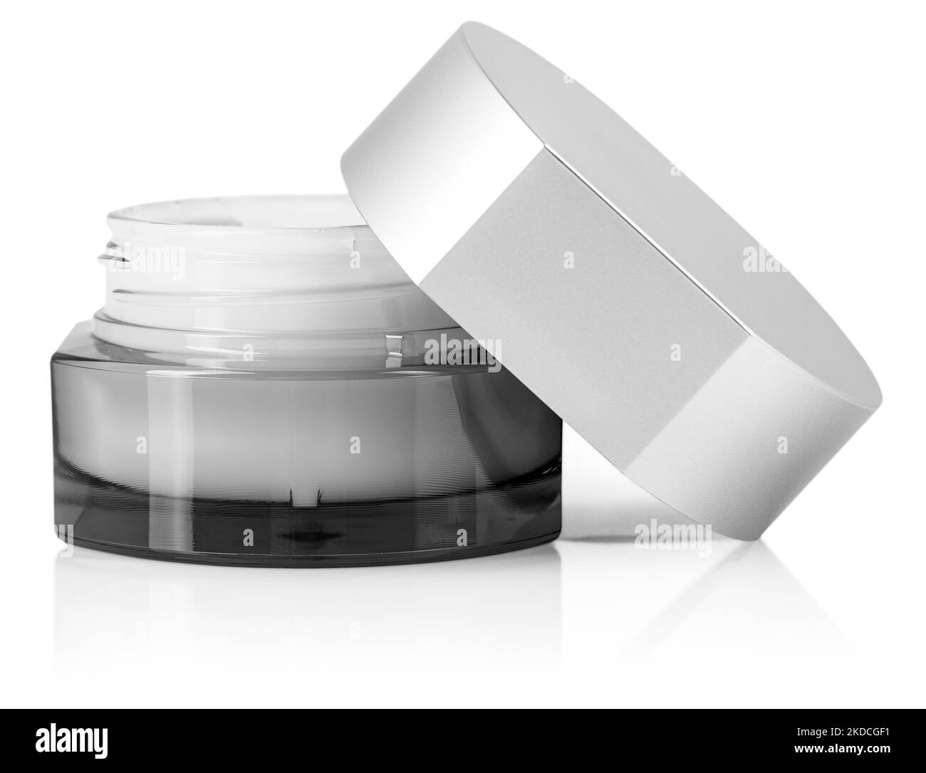 The pink cosmetic cream in container isolated on white background Stock ...
