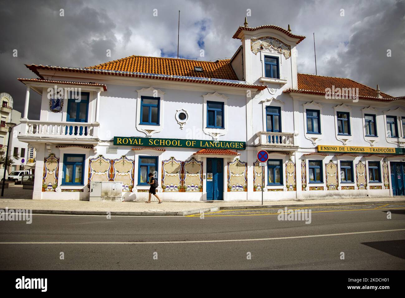 Building hosting the Royal School of Languages in Aveiro, Portugal on ...