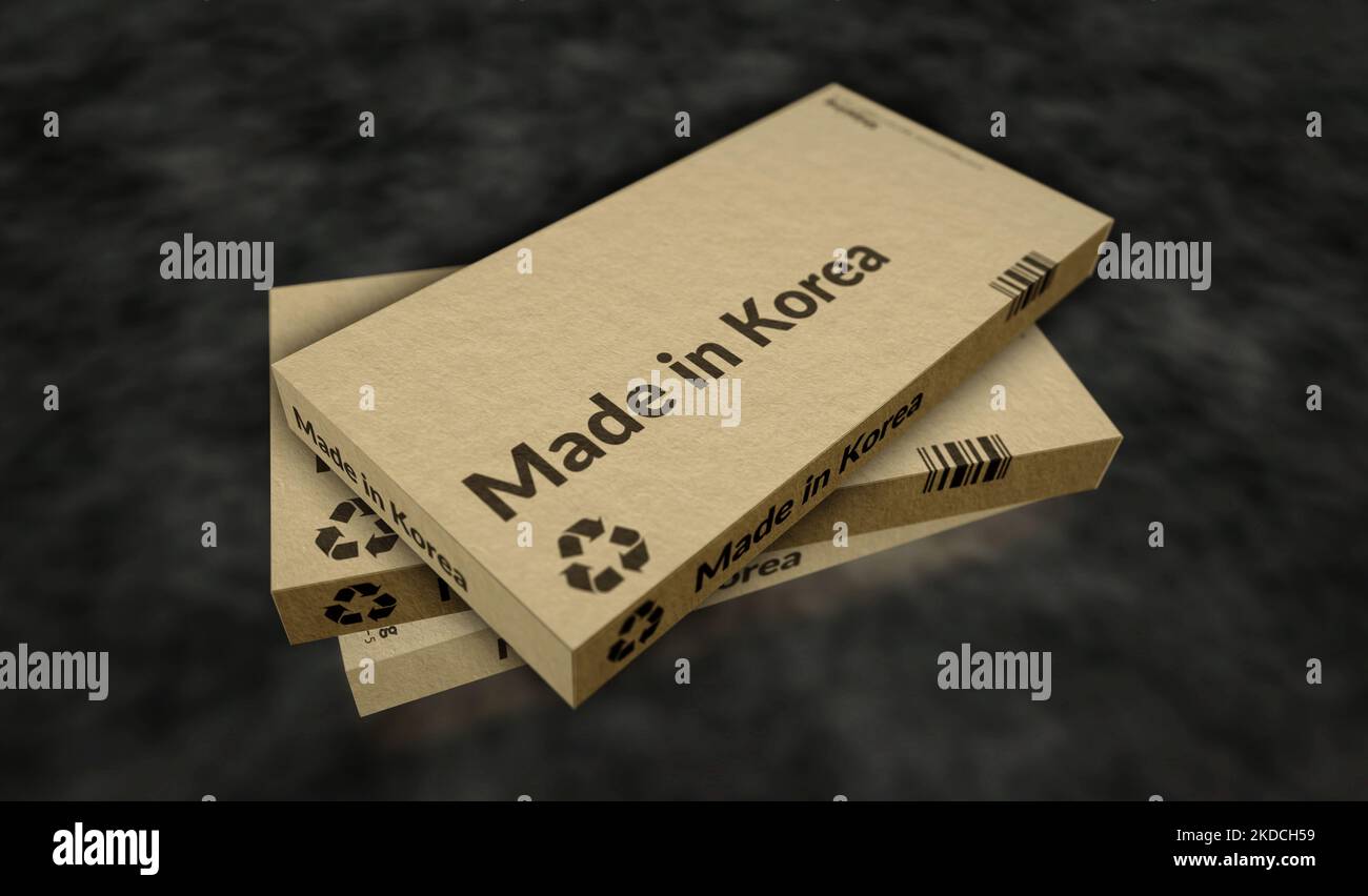 Made in Korea box production line. Manufacturing and delivery. Product ...