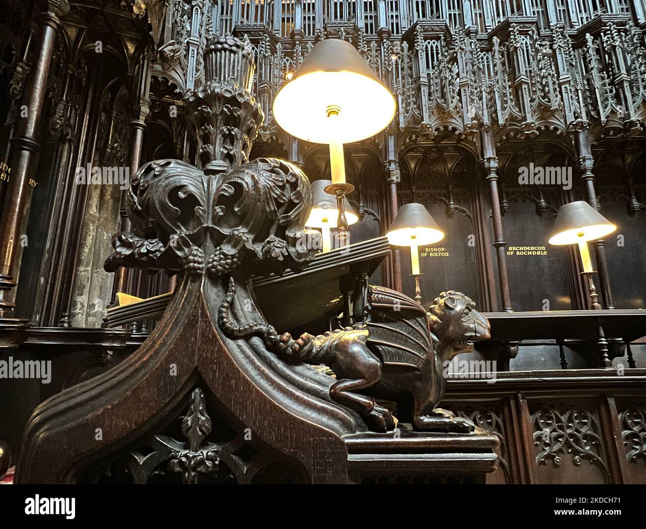 Interior of Manchester Cathedral Stock Photo - Alamy