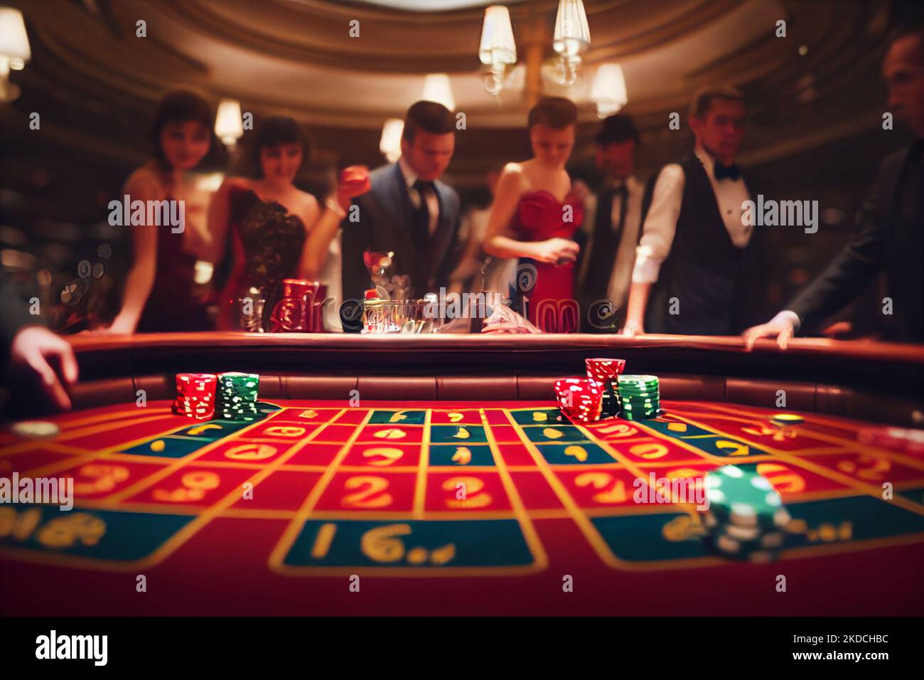Baccarat table hi-res stock photography and images - Alamy