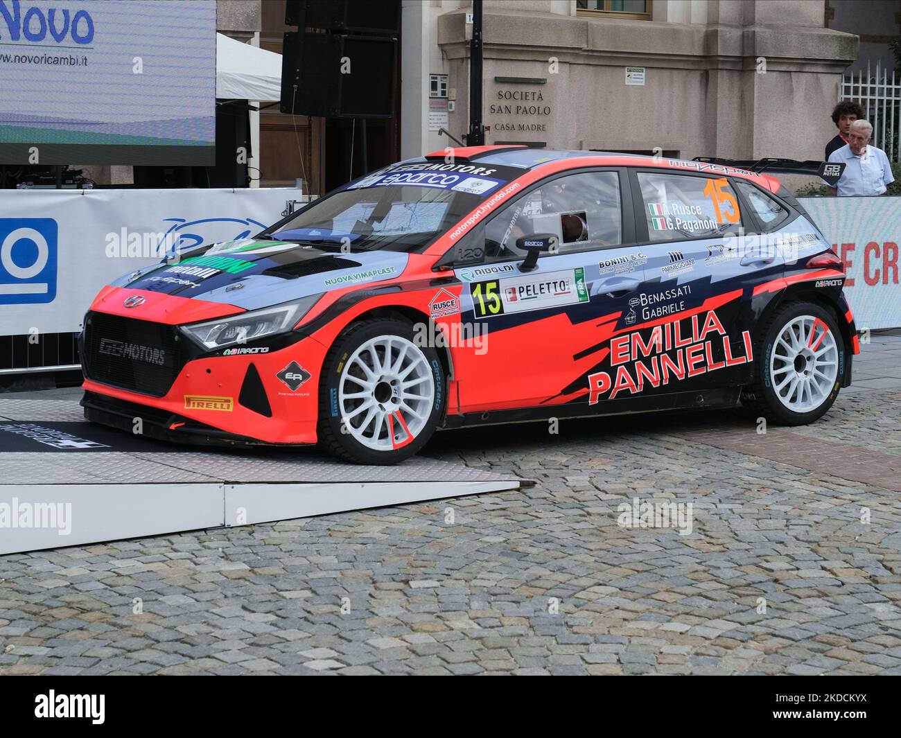 Rusce Antonio -Paganoni Giulia-Hyundai i20n during the start of Rally ...