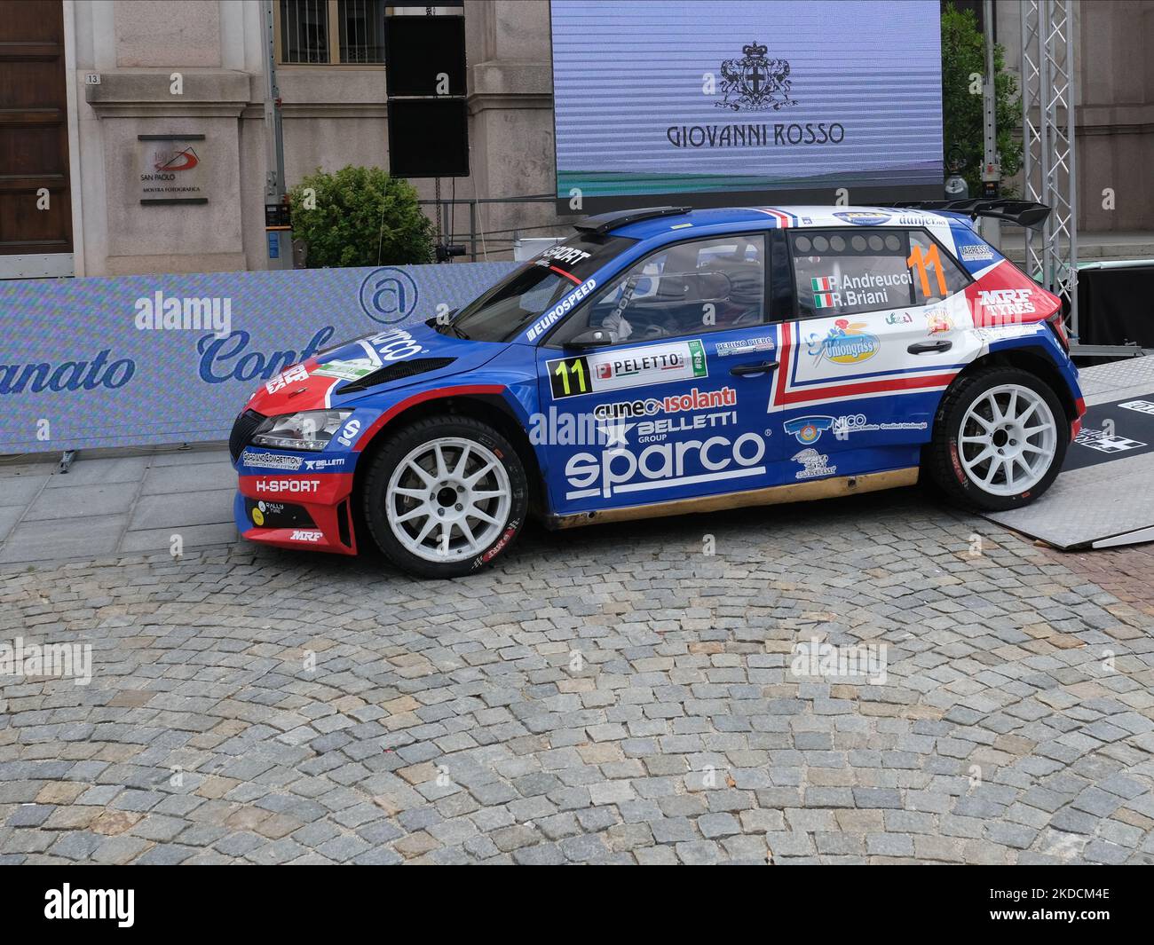 Andreucci Paolo-Brani Rudy- Skoda Fabia Evo during the start of Rally ...