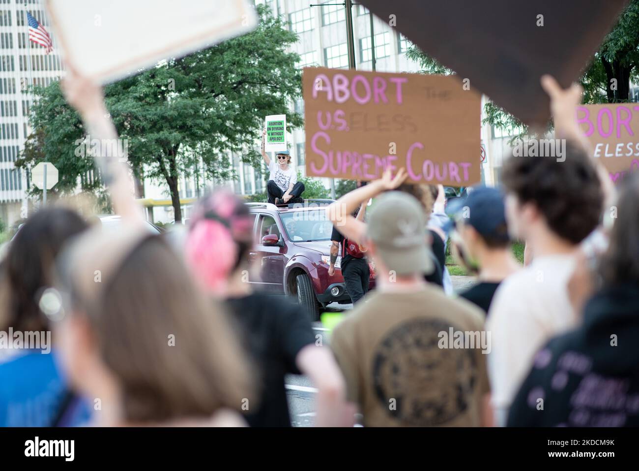 About 1,000 people gathered at the Theodore Levin U.S. Courthouse in ...
