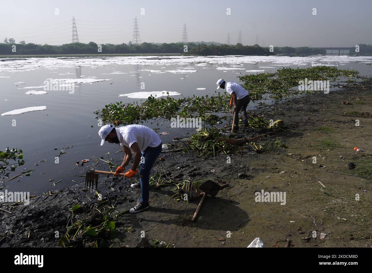 Volunteers from a non-governmental organization participate in a ...