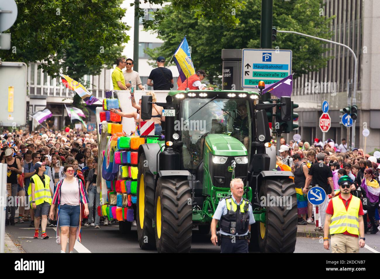 thousands people take part in CSD pride 2022 in Duesseldorf, Germany on ...