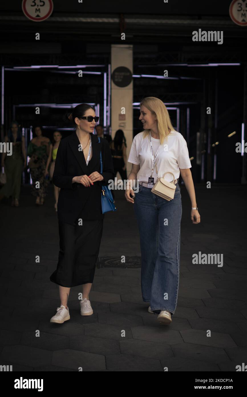 Street Style Moscow Fashion Week 25 June 2022, Moscow, Russia (Photo by ...