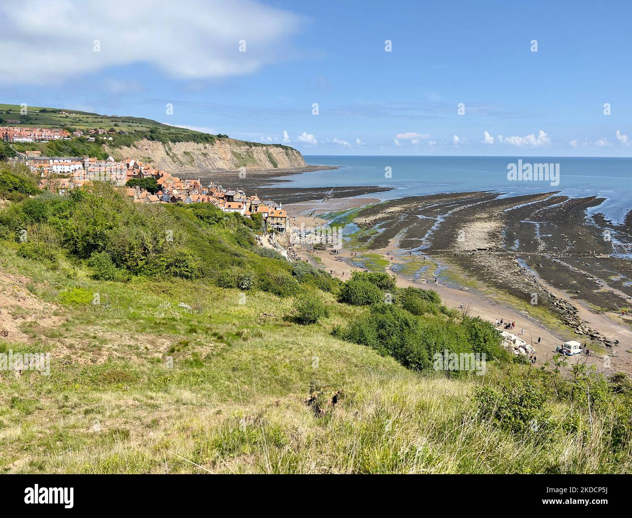 Aerial Viewpoint of Robin Hood's Bay, North Yorkshire Stock Photo - Alamy