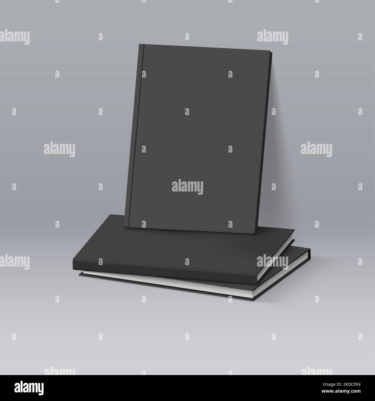 Stack of Black Books. Business Mockup Template Stock Vector Image & Art ...