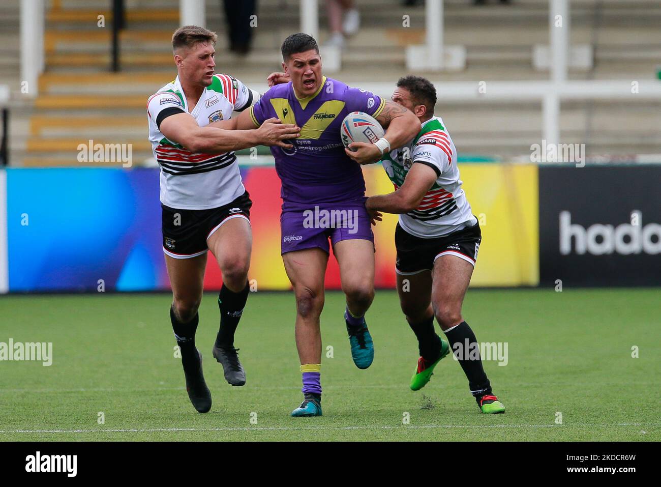 Mitch Clark of Newcastle Thunder in action during the BETFRED ...