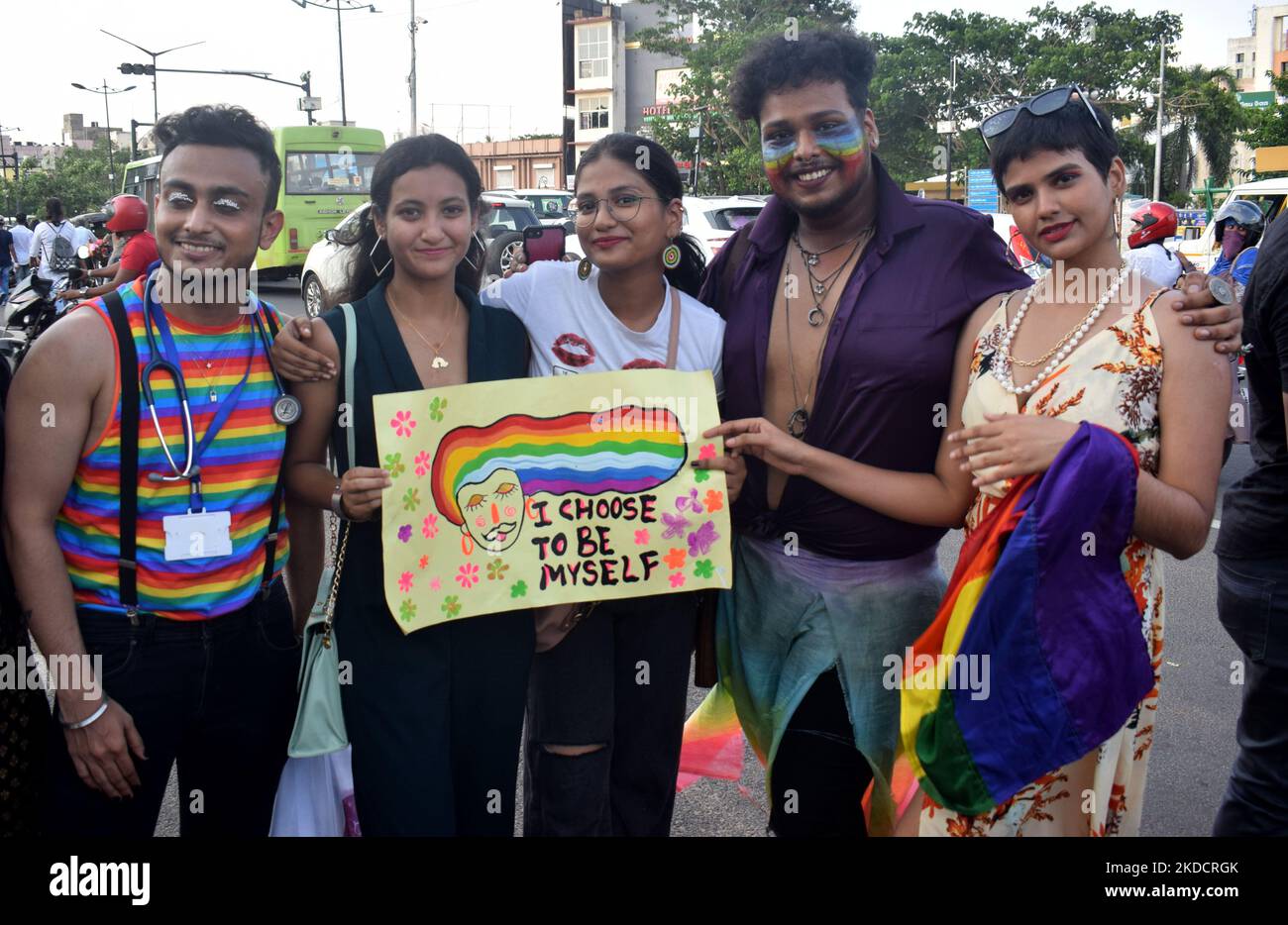 Members of Transgender and LGBT group are seen on the road on the ...