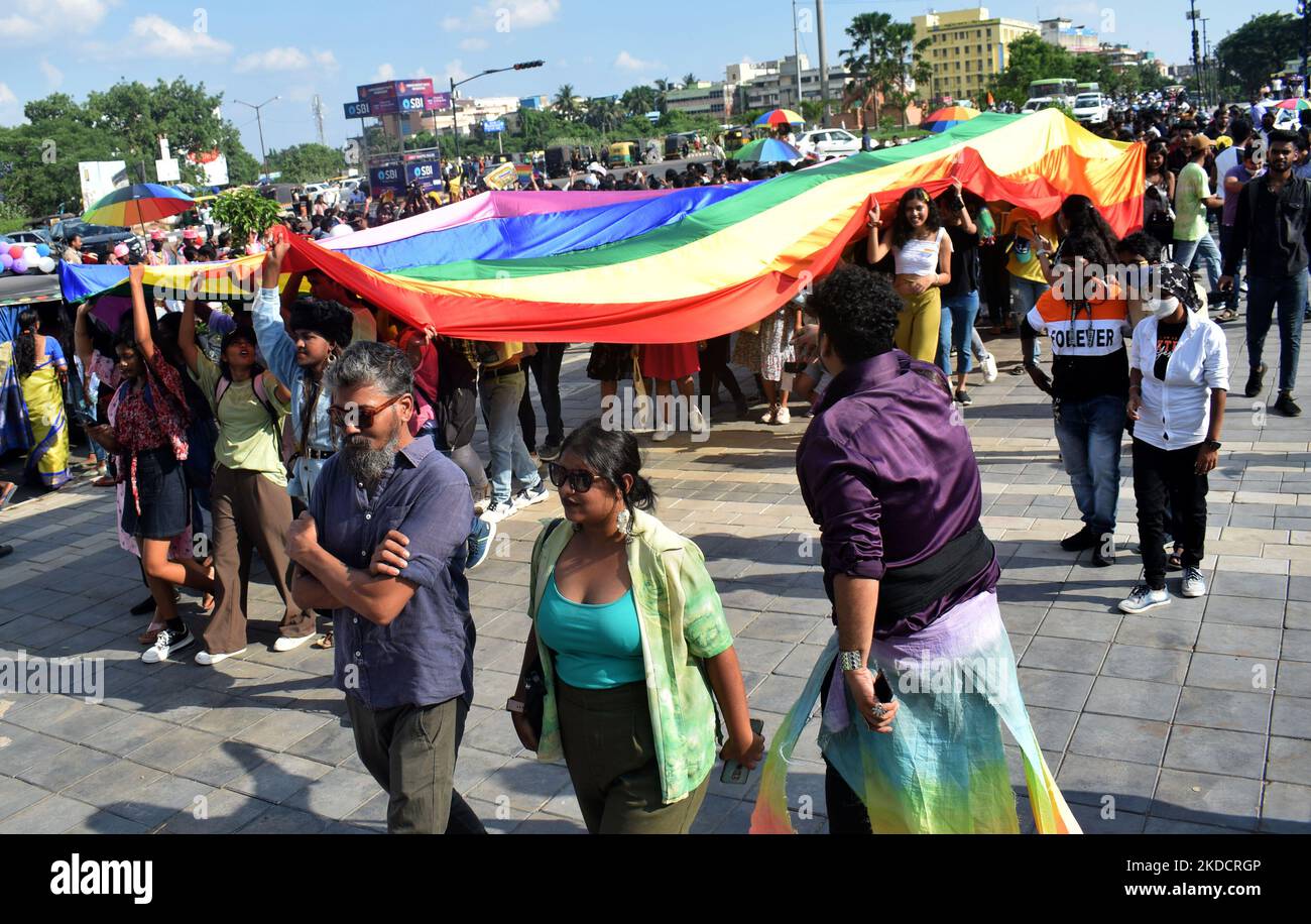 Members of Transgender and LGBT group are seen on the road on the ...