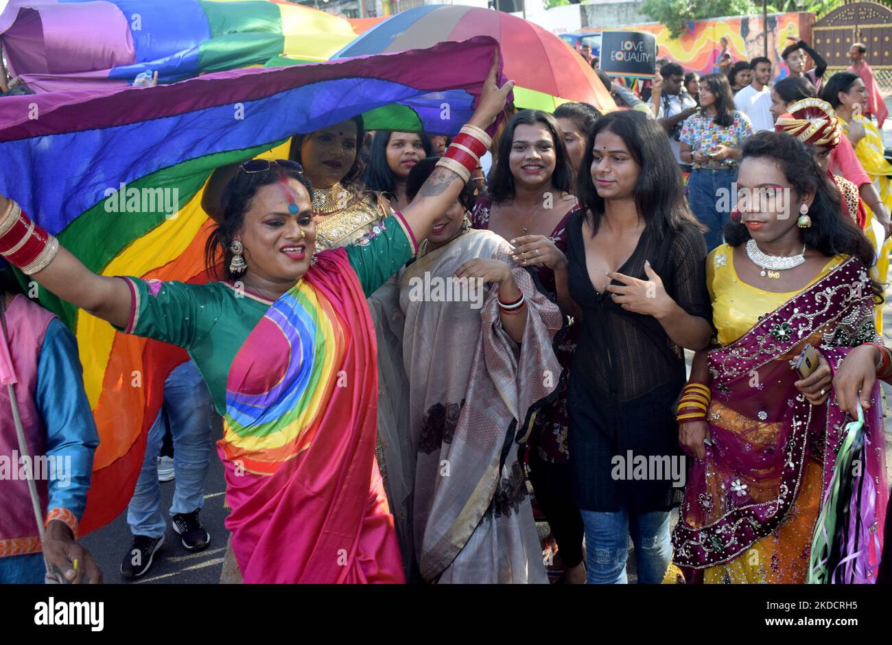 Members of Transgender and LGBT group are seen on the road on the ...