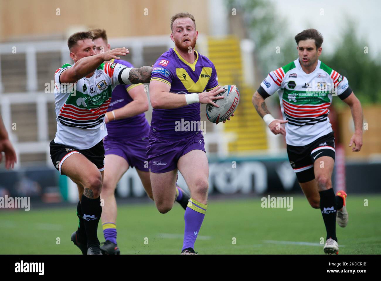 Josh Woods of Newcastle Thunder makes a break during the BETFRED ...