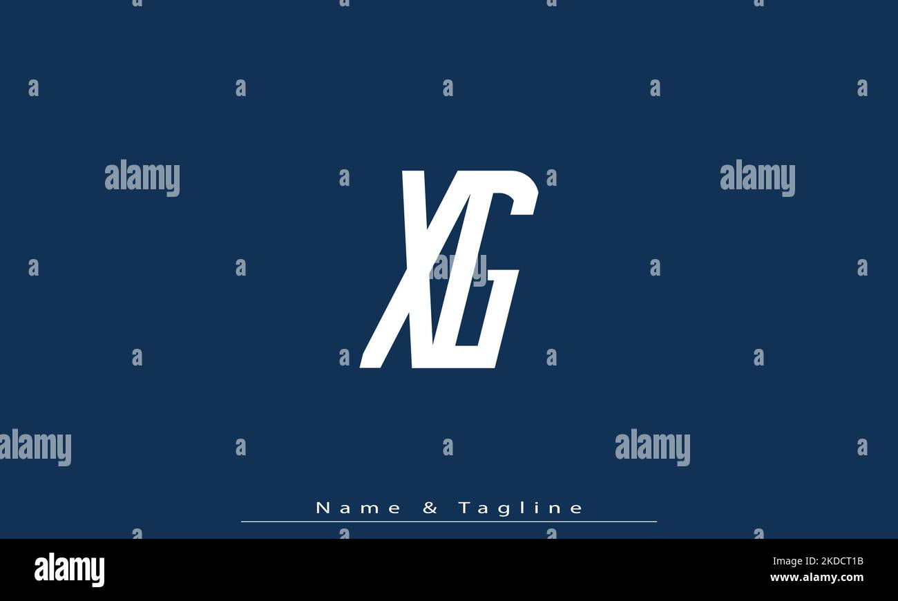 Alphabet letters Initials Monogram logo XG , GX Stock Vector Image ...