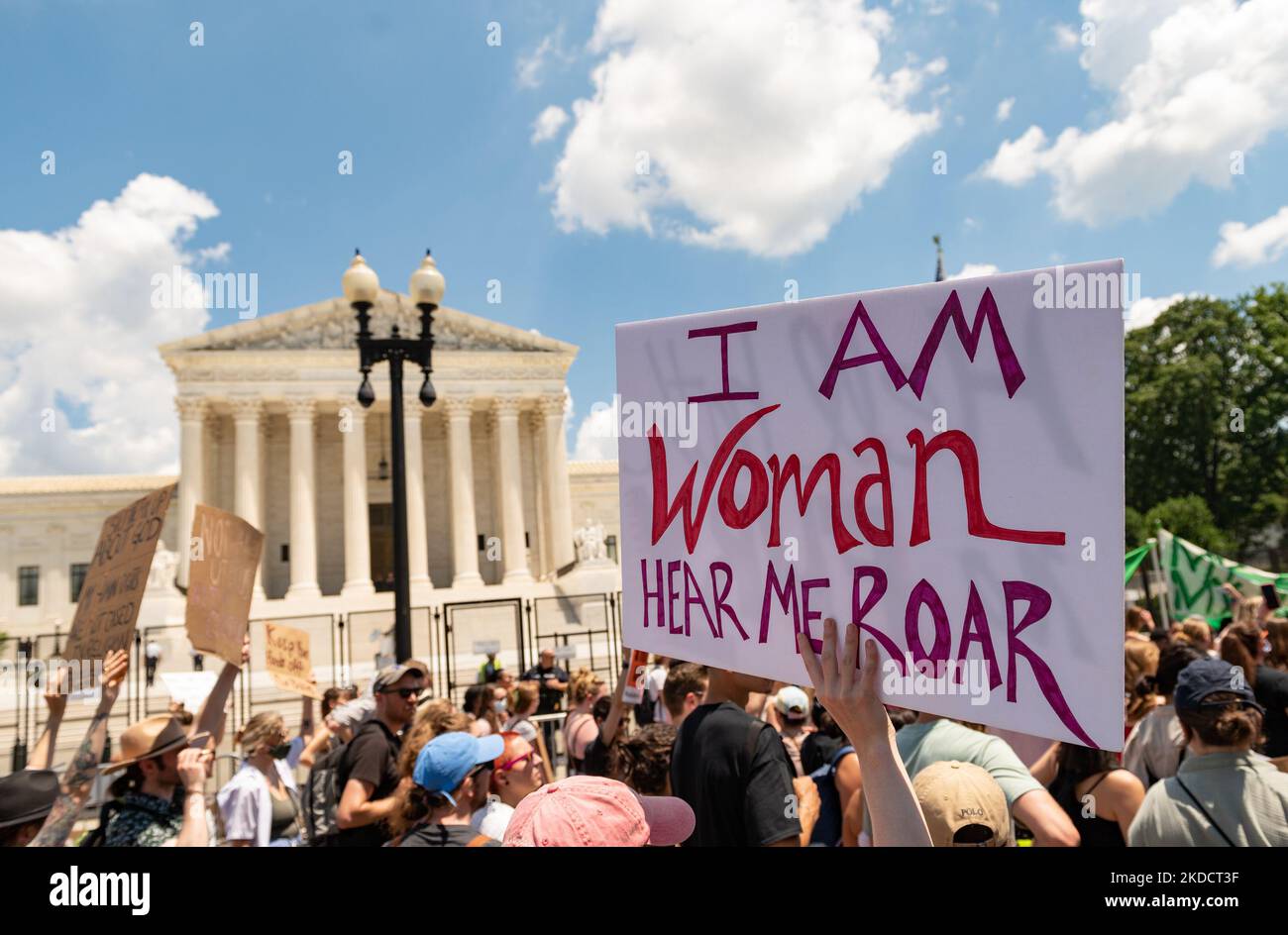 Protesters rally outside of United States Supreme Court after Roe V ...