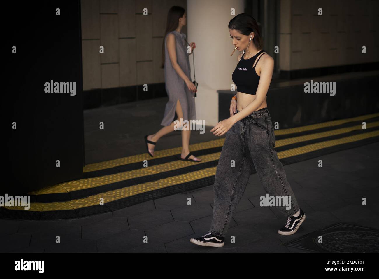 Street Style Moscow Fashion Week 26 June 2022, Moscow, Russia (Photo by ...
