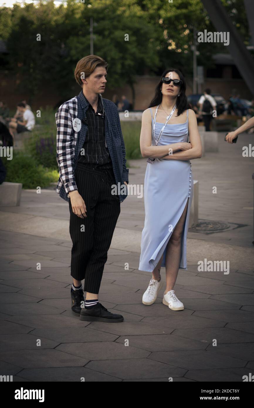 Street Style Moscow Fashion Week 26 June 2022, Moscow, Russia (Photo by ...