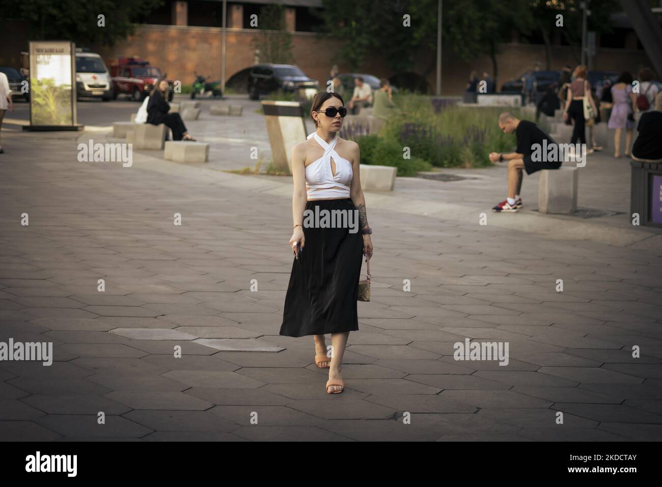 Street Style Moscow Fashion Week 26 June 2022, Moscow, Russia (Photo by ...
