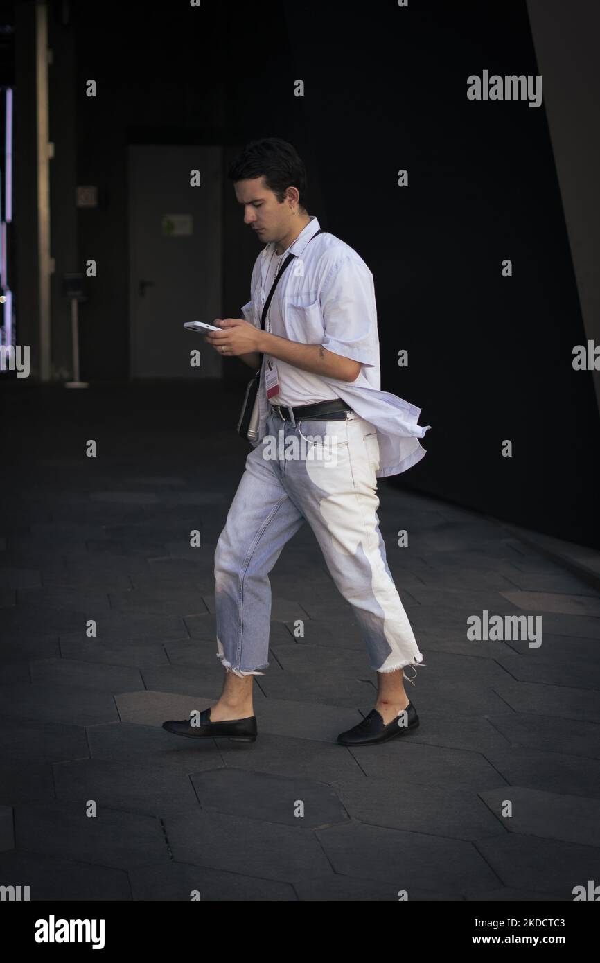 Street Style Moscow Fashion Week 26 June 2022, Moscow, Russia (Photo by ...