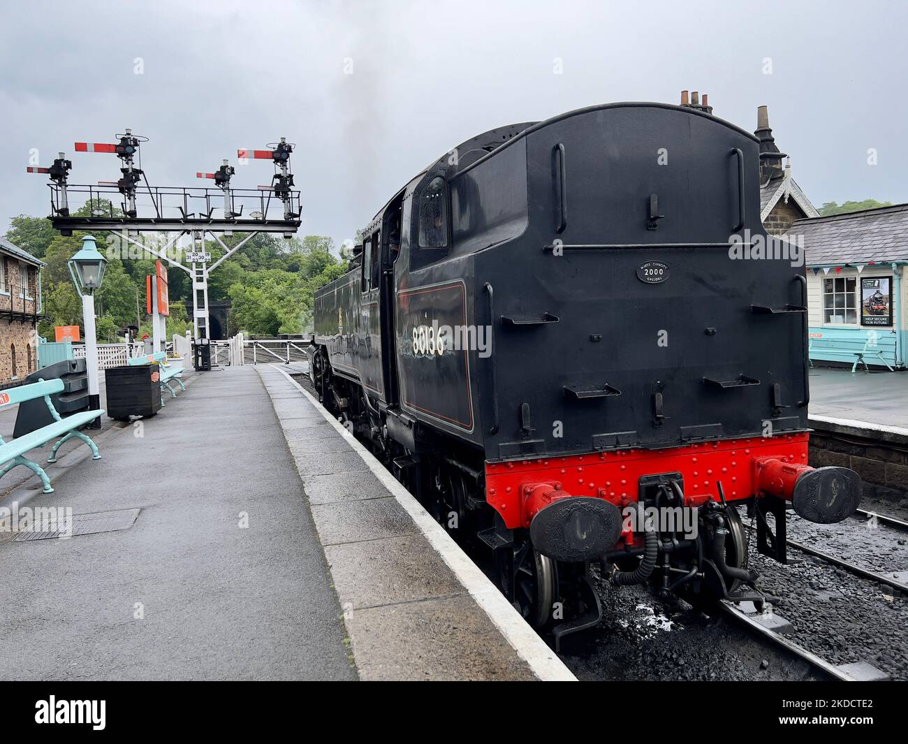 Rear of Steam Locomotive at Grosmont Train Station Stock Photo - Alamy