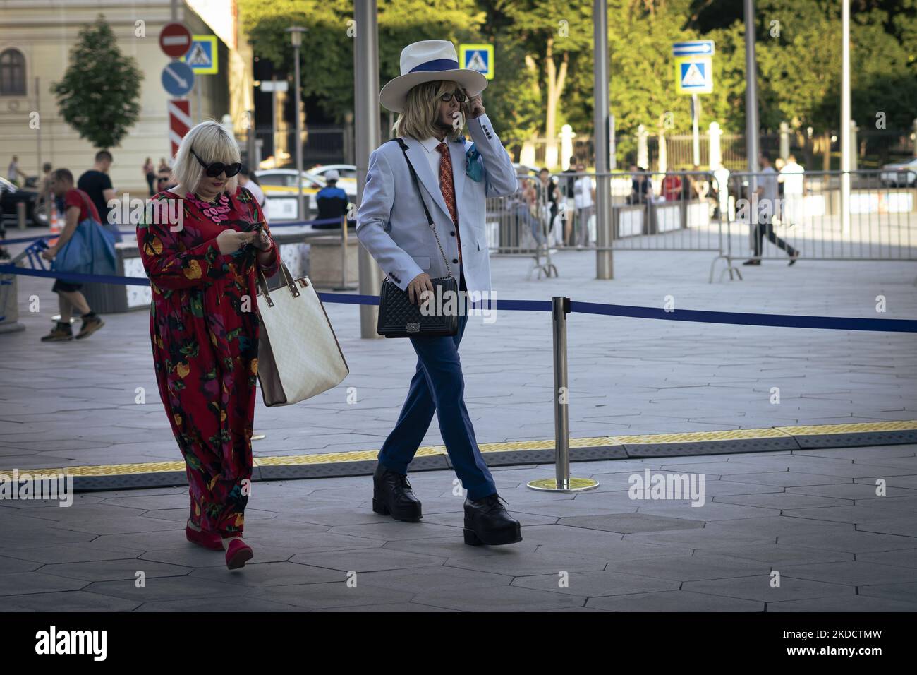 Street Style Moscow Fashion Week 26 June 2022, Moscow, Russia (Photo by ...