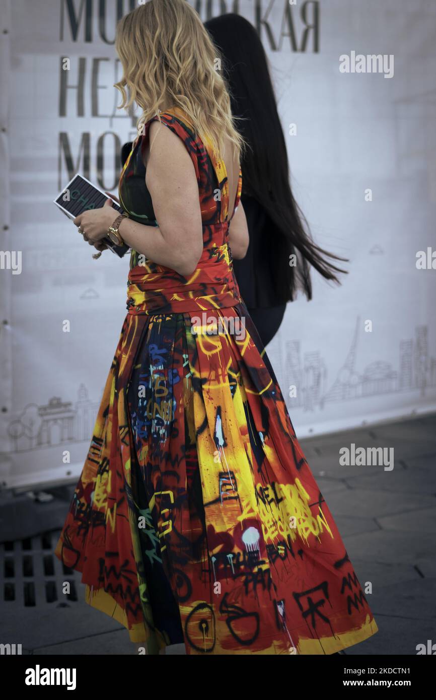 Street Style Moscow Fashion Week 26 June 2022, Moscow, Russia (Photo by ...